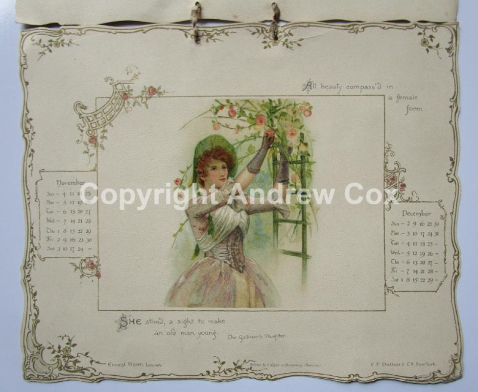 TENNYSON CALENDAR FOR 1894 | Books | PBFA