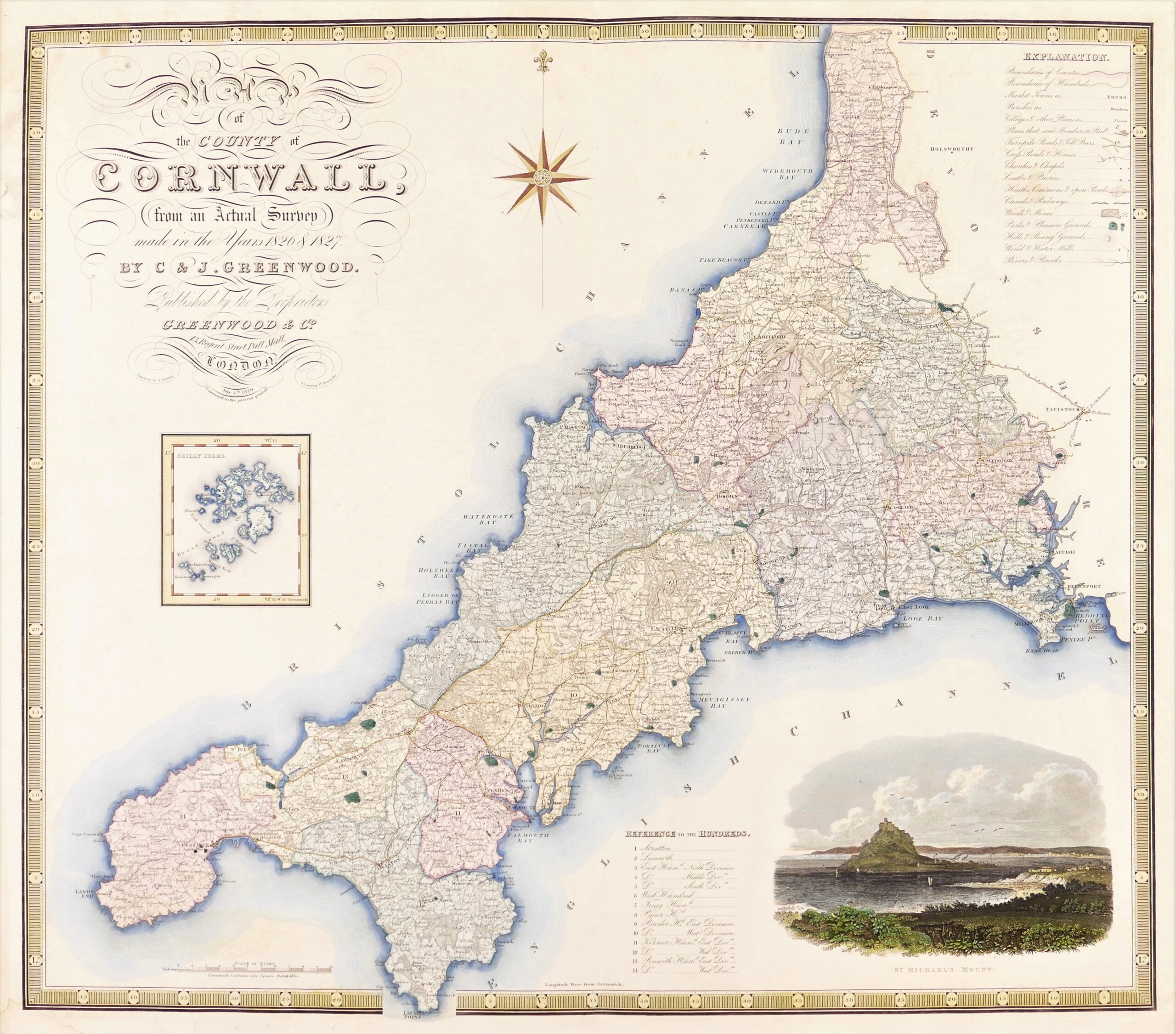 Map of the County of Cornwall from an Actual Survey made in the Years ...