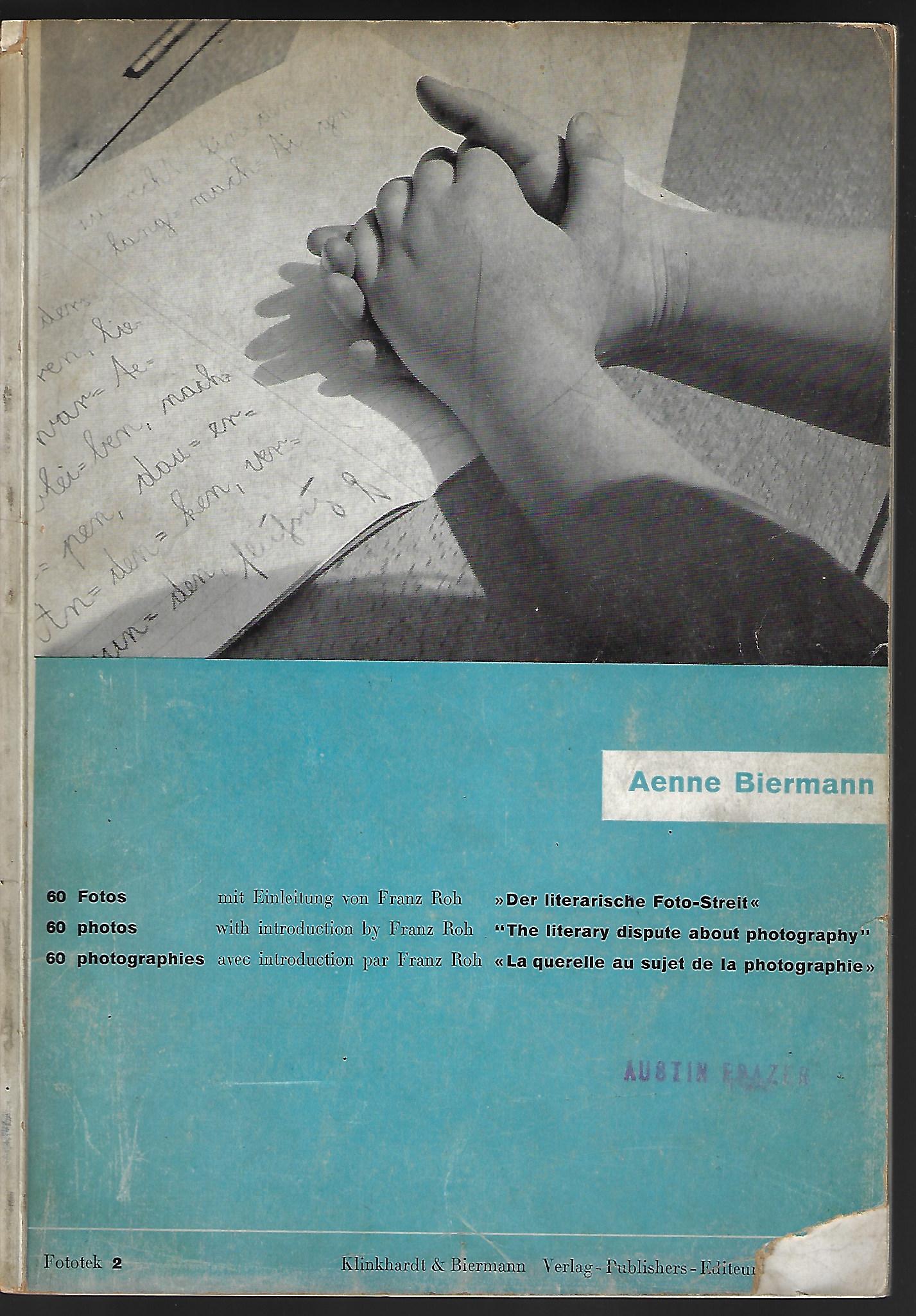 Aenne Biermann 60 Fotos 60 photos 60 photographies - Books - PBFA